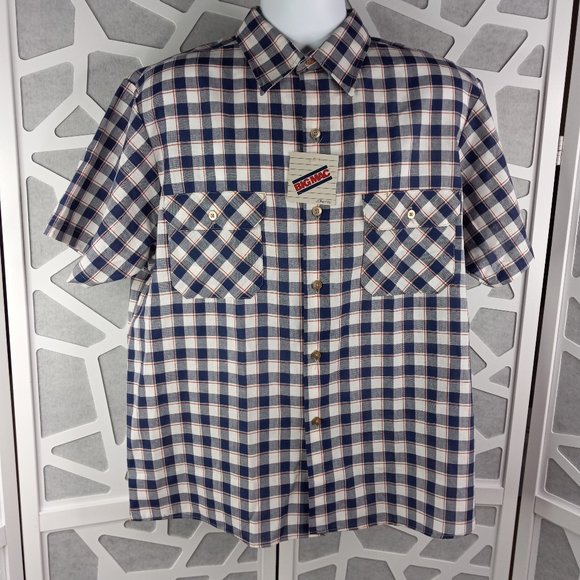 Big Mac | Shirts | Vintage Big Mac Work Shirt Large Plaid Button Front ...